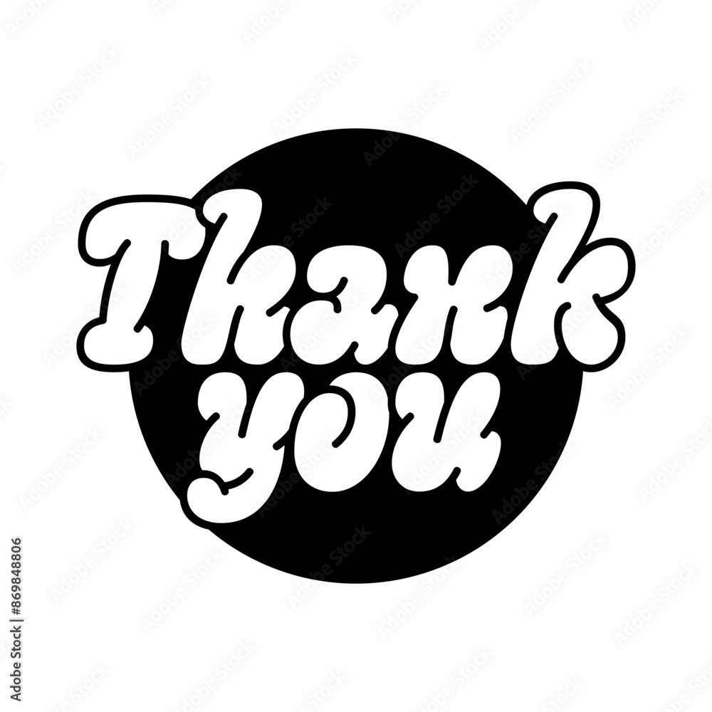 Thank you graffiti font svg vecor with black circle urban Stock Vector ...