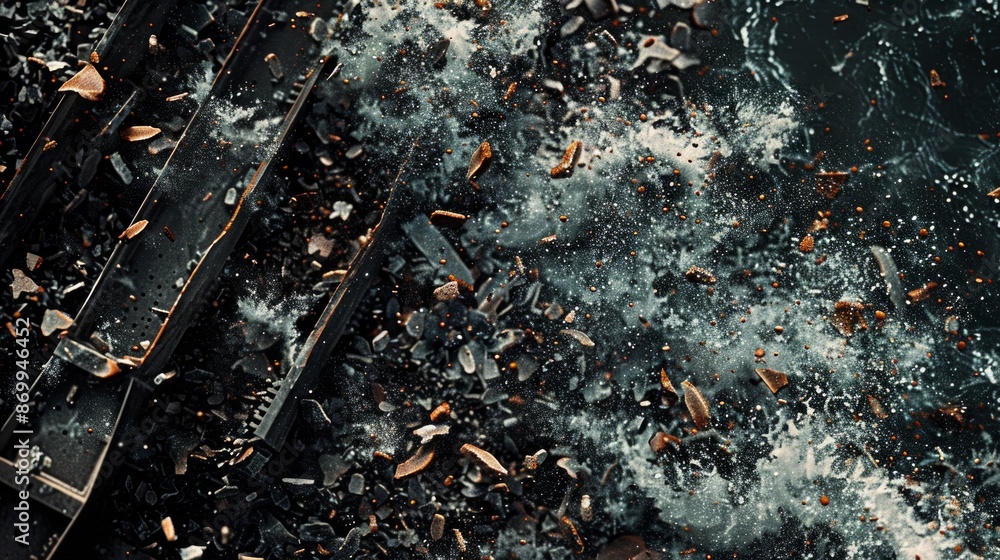 dramatic scene showing a blown-up bridge in The Dark Knight Rises movie ...