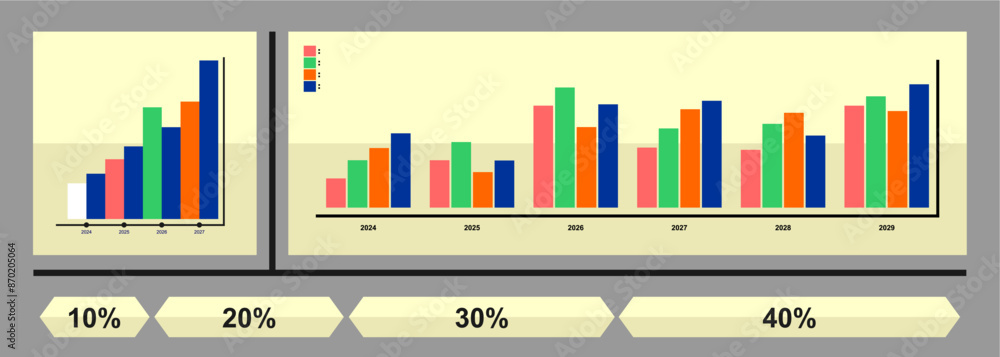 Infographic dashboard template. Simple design of interface, admin panel ...
