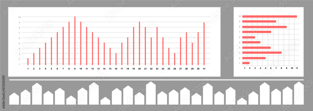 Infographic dashboard template. Simple design of interface, admin panel ...