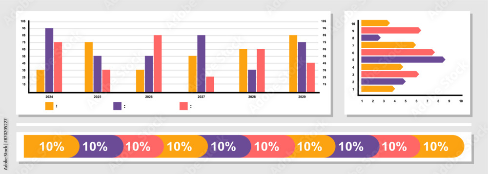 Infographic dashboard template. Simple design of interface, admin panel with graphs, chart ...