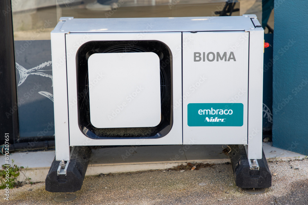 bioma embraco nidec inverter air conditioner logo brand and text sign ...