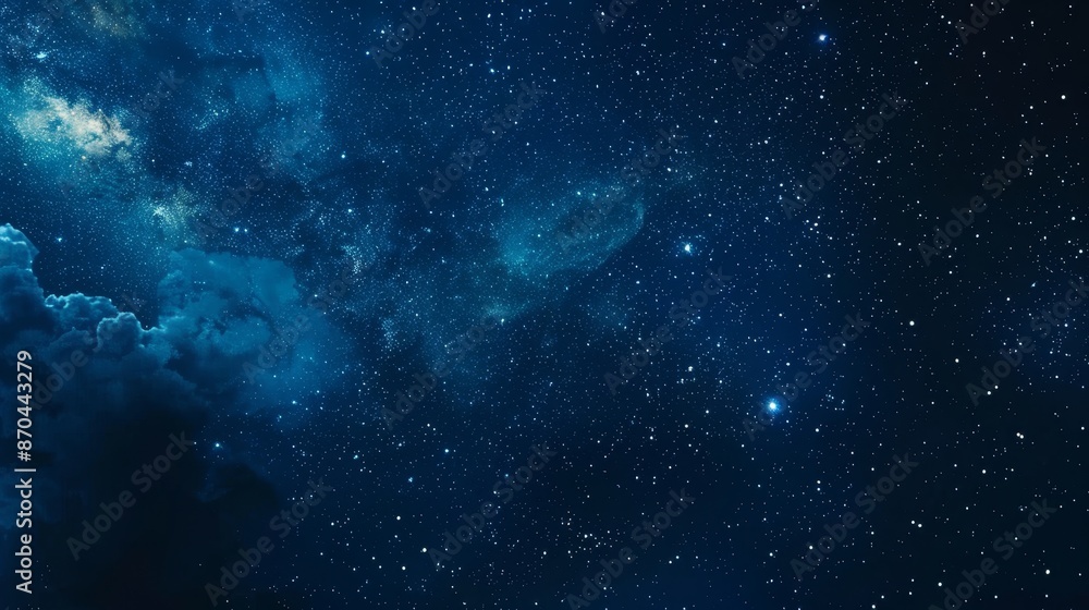 Starry night sky with a galaxy in outer space, background of the ...