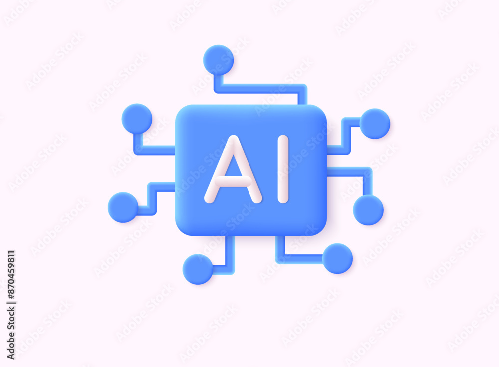 Vector de Stock Generate AI button. AI stars icon. Artificial intelligence logo. LLM artificial ...