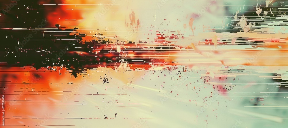 Abstract digital glitch background. Screen TV error screen damage ...