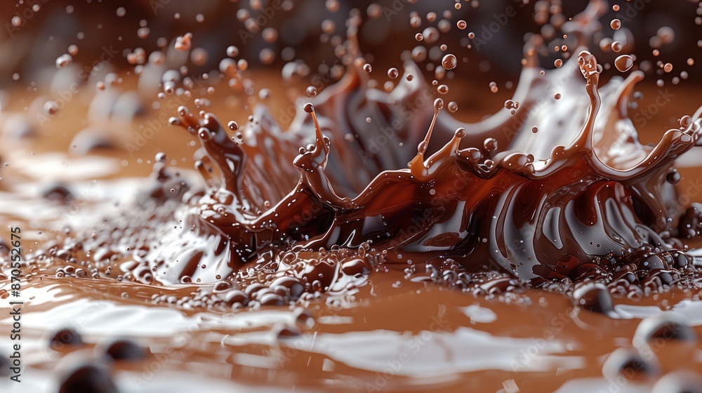 hot chocolate splash in 3d image of hot chocolate splash splashing into ...