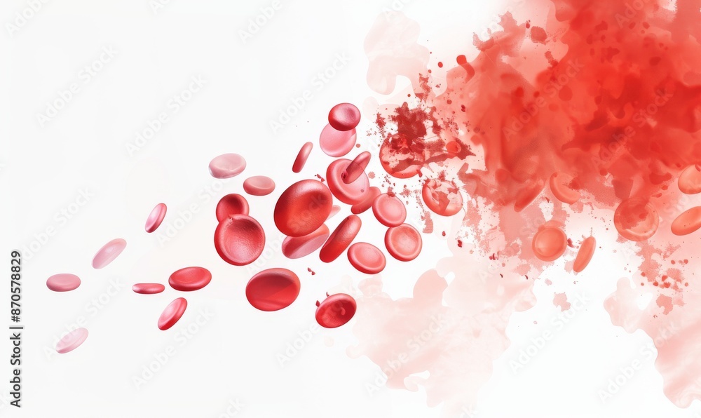 Blood cell red 3d background vein flow platelet wave cancer medicine ...