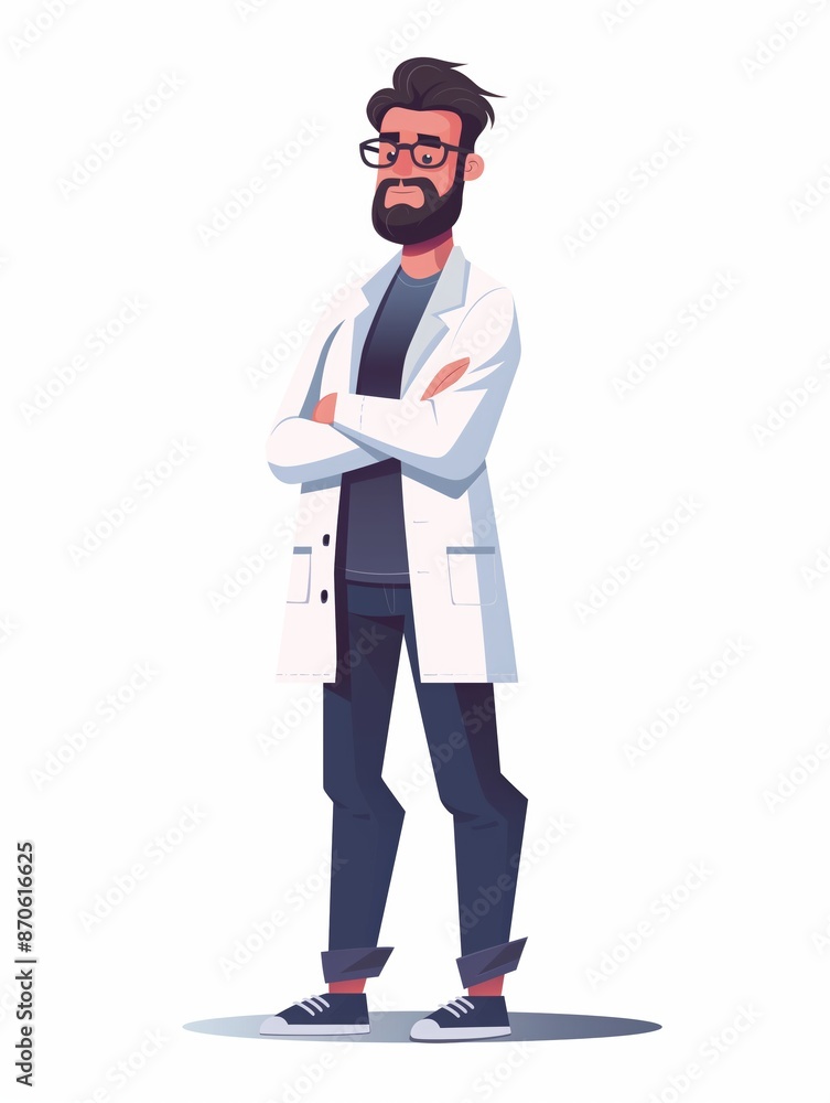 Data Scientist male wearing data scientist uniform, Full body character ...