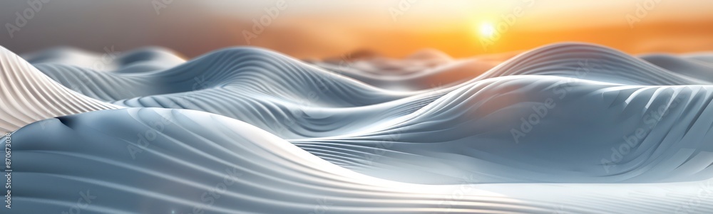 wave lines flow in a dynamic illustration, blue water curves with ...
