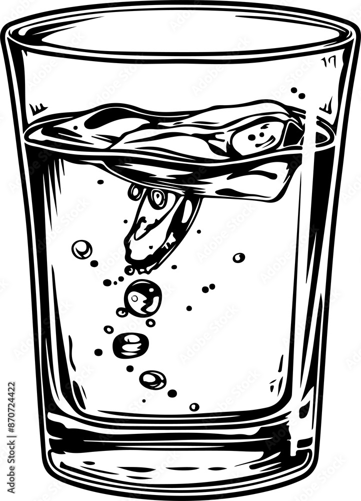 Water glass drawing clipart design illustration Stock Illustration ...