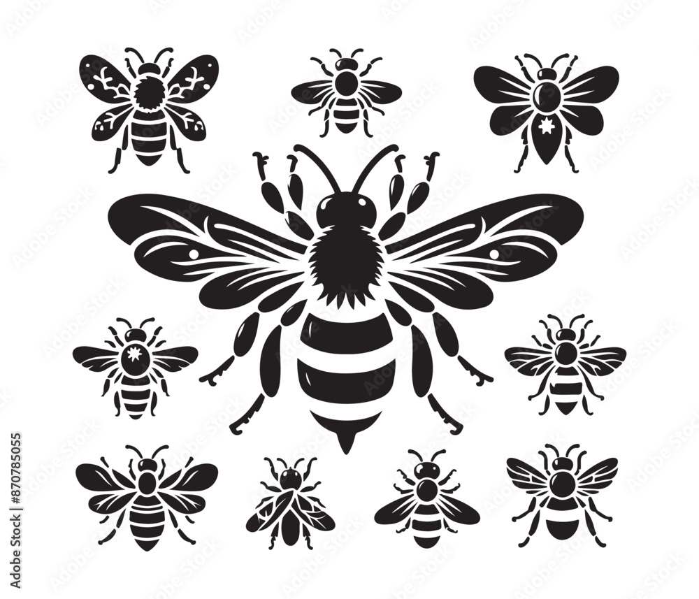bee clipart vector design,awesome hiking svg,high resolution printable ...