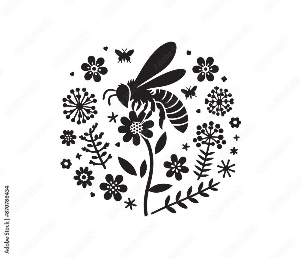Vector de Stock bee clipart vector design,awesome hiking svg,high ...