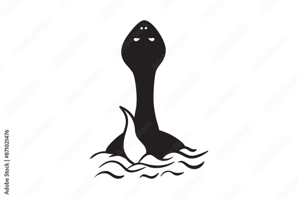 Image vectorielle Stock Loch Ness Monster svg, Nessie svg, Split ...