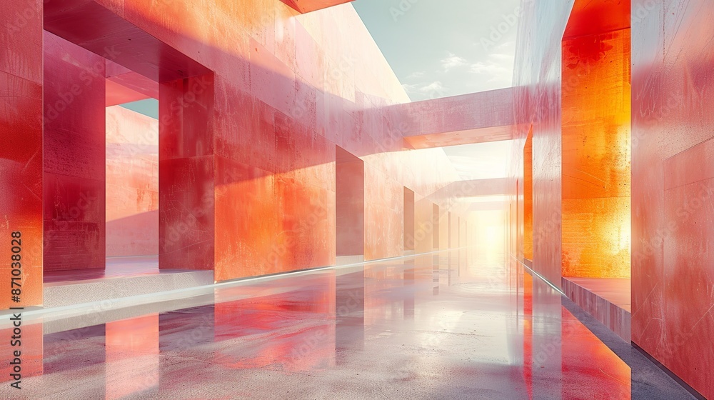 Conceptual artwork showcasing the intersection of art and industry ...
