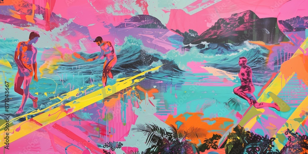 "States of Man" abstract existentialist collage artwork background ...