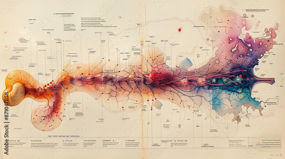 Schematic representation of autonomic nervous system, detailing ...