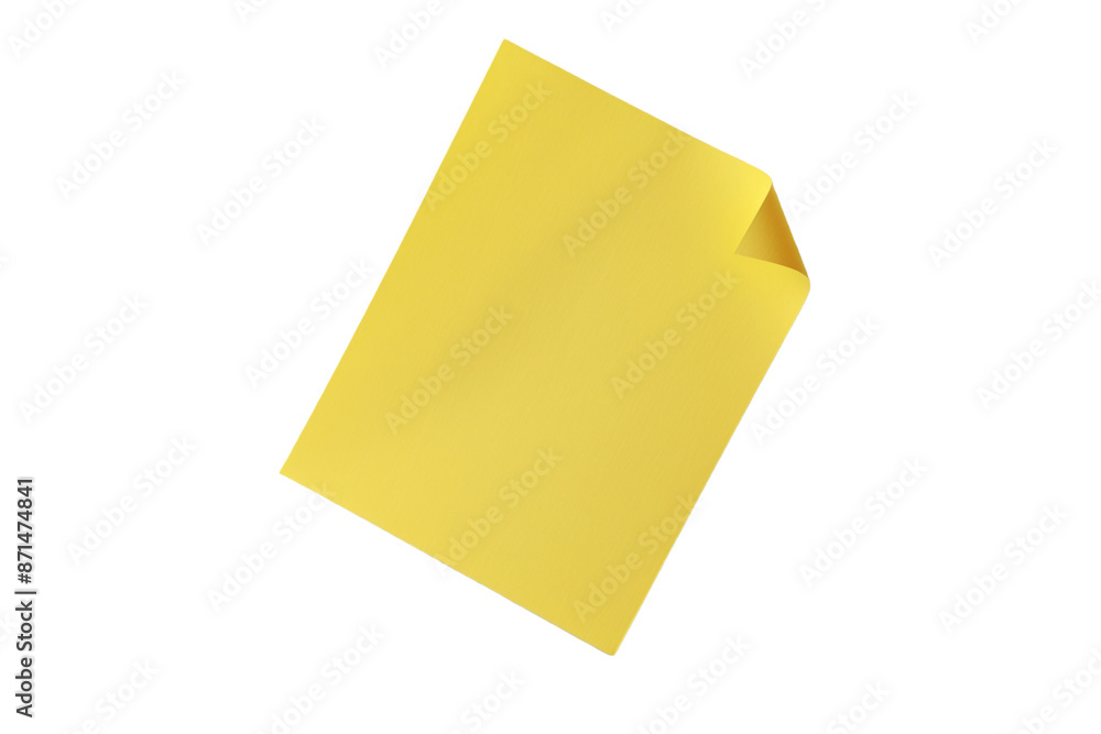 yellow post it note isolated on transparent background Stock Photo ...