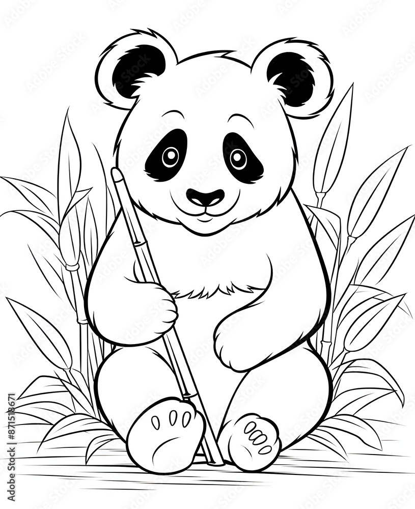 Cartoon of teddy bear with simple lines for children to color book ...
