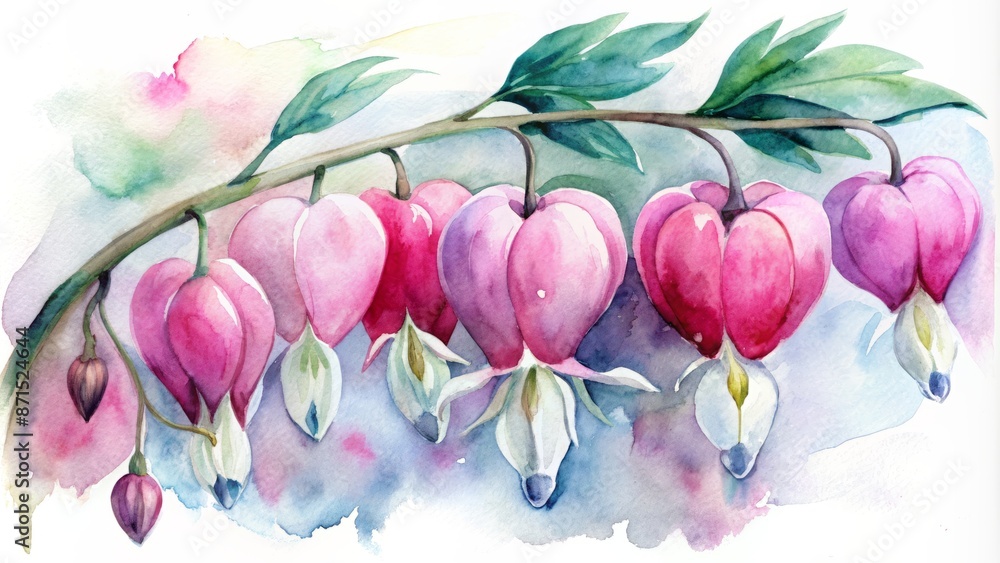 Draw an isolated on white background image portraying the romantic ...