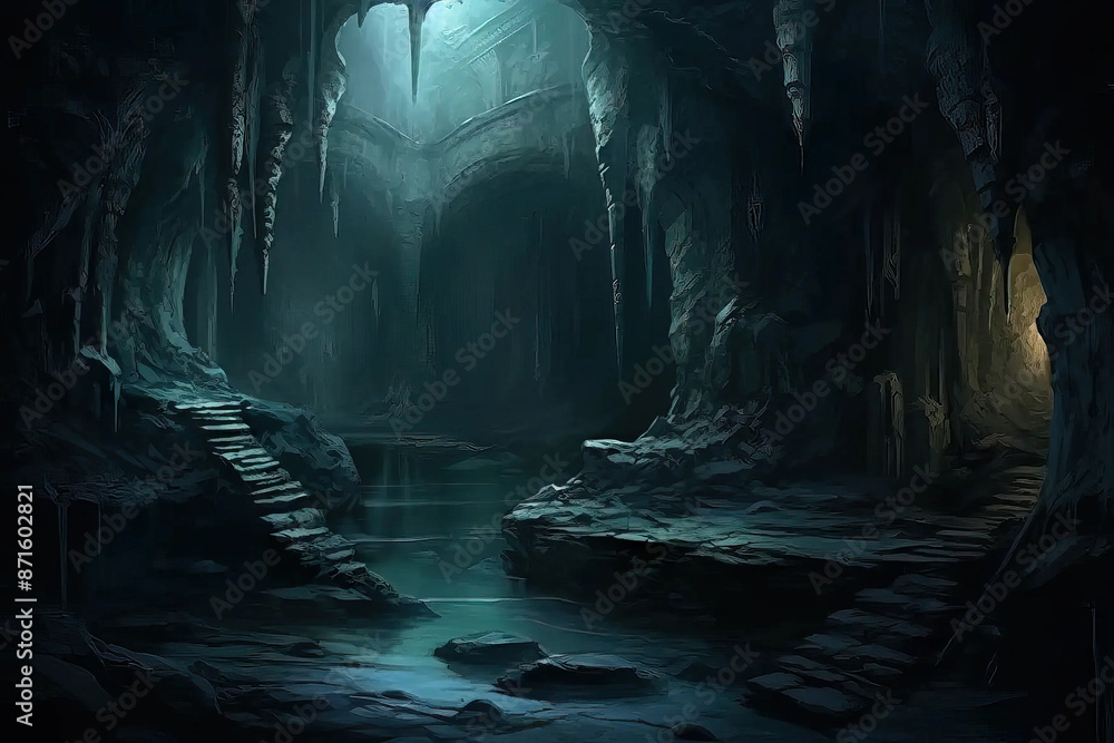 subterranean, caves, mysterious, underground, world, adventure Fantasy ...