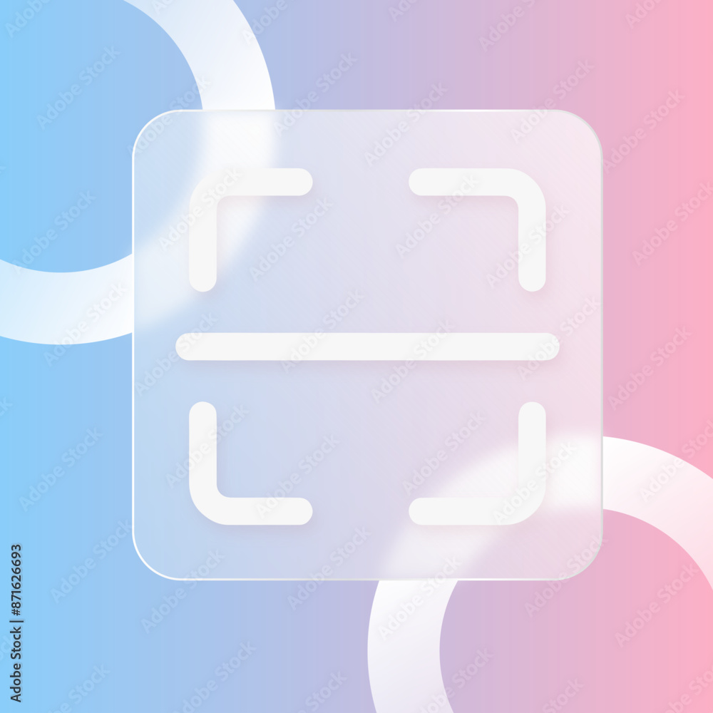 Scan Barcode Scanning Glassmorphism UI Icon Sign and Symbol Design ...