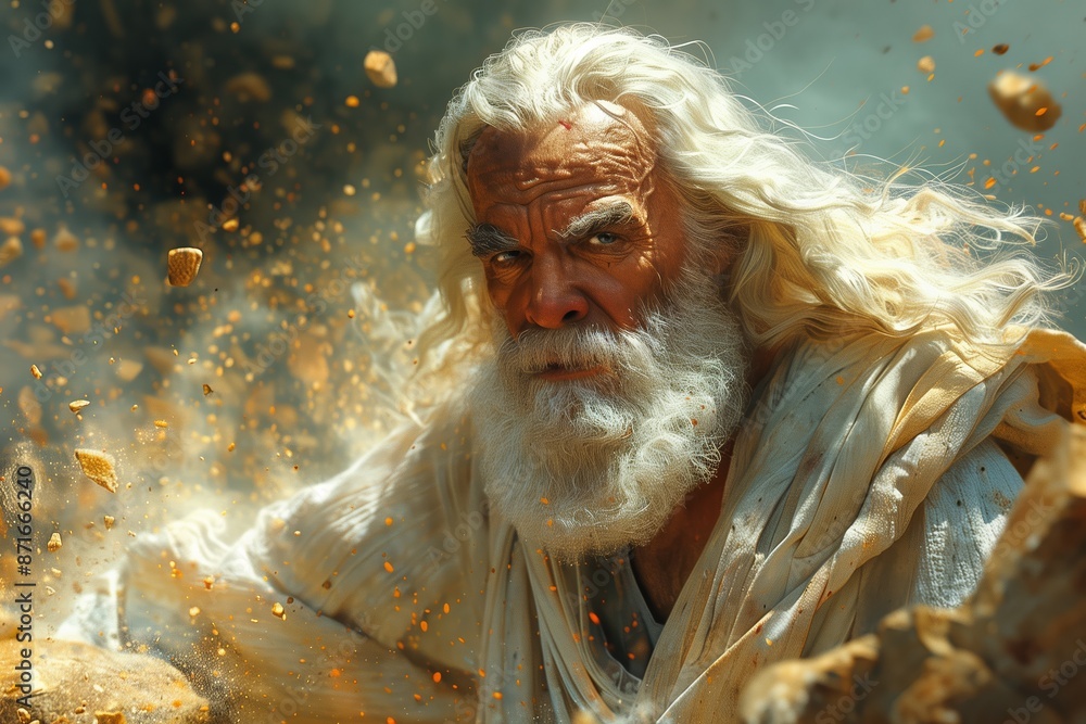 Moses Breaking Stone Tablets IIconic biblical scene of anger and ...