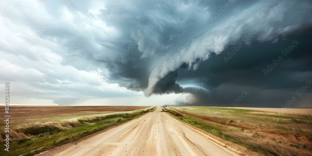 Стокова ілюстрація Documenting Destruction Storm Chasers Capture EF3 ...