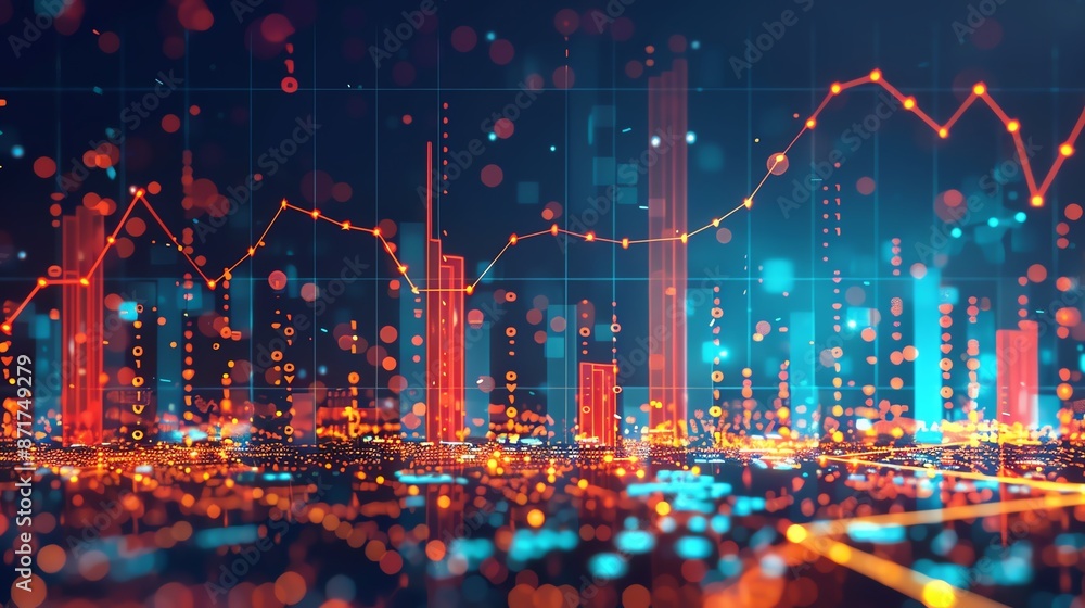 Economic growth trajectory chart illustrating the upward trend of GDP ...