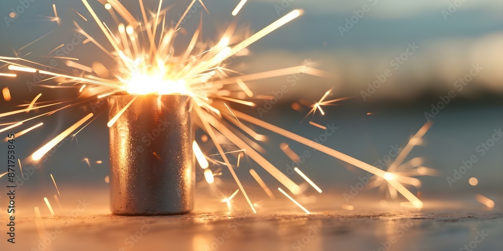 The Dangers of Battery Overheating from Short Circuits. Concept Battery ...