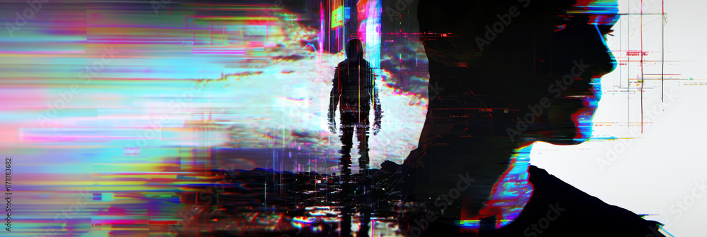 Abstract glitch background, art digital pixel noise, pixelated texture ...