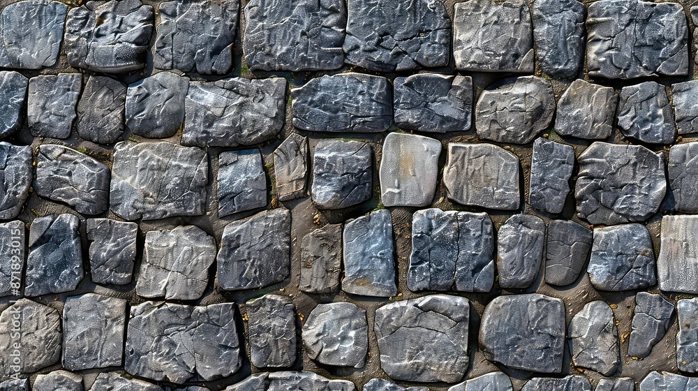wallpaper for seamless gray cobblestone wall or road background texture ...