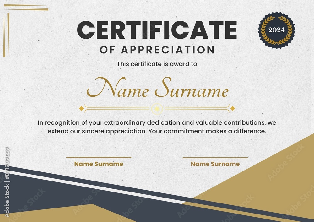 award certificate template design, Certificate of Appreciation template ...