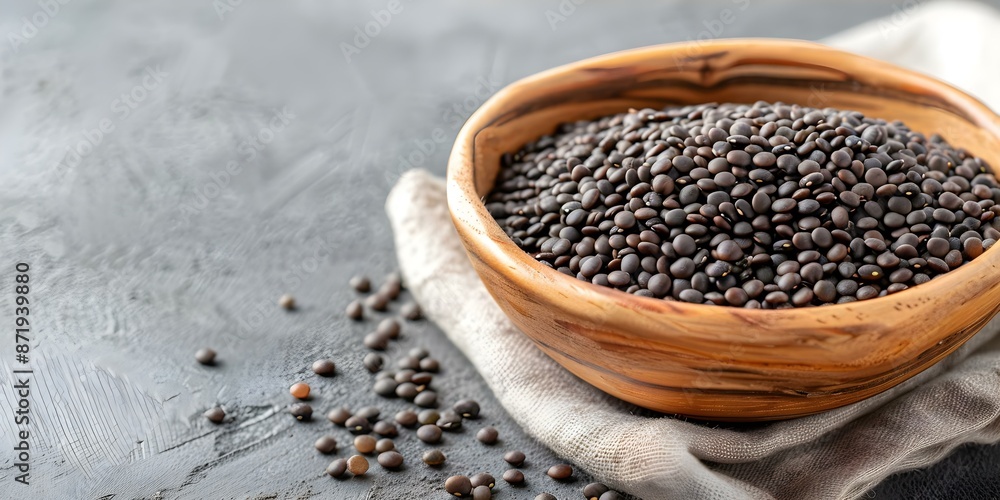 Urad dal also known as split black gram is a popular legume. Concept ...