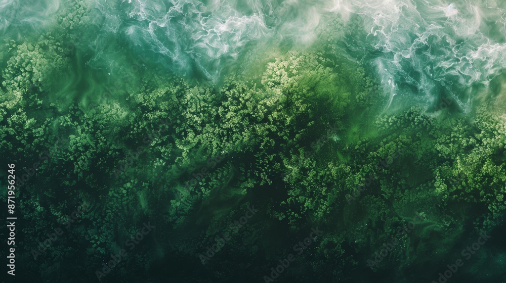 green gradient abstract nature macos wallpaper Stock Illustration ...