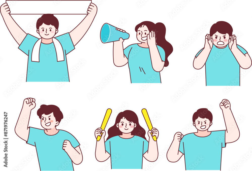 Cheer, Olympics, sports, encouragement, cheering stick, loudspeaker ...