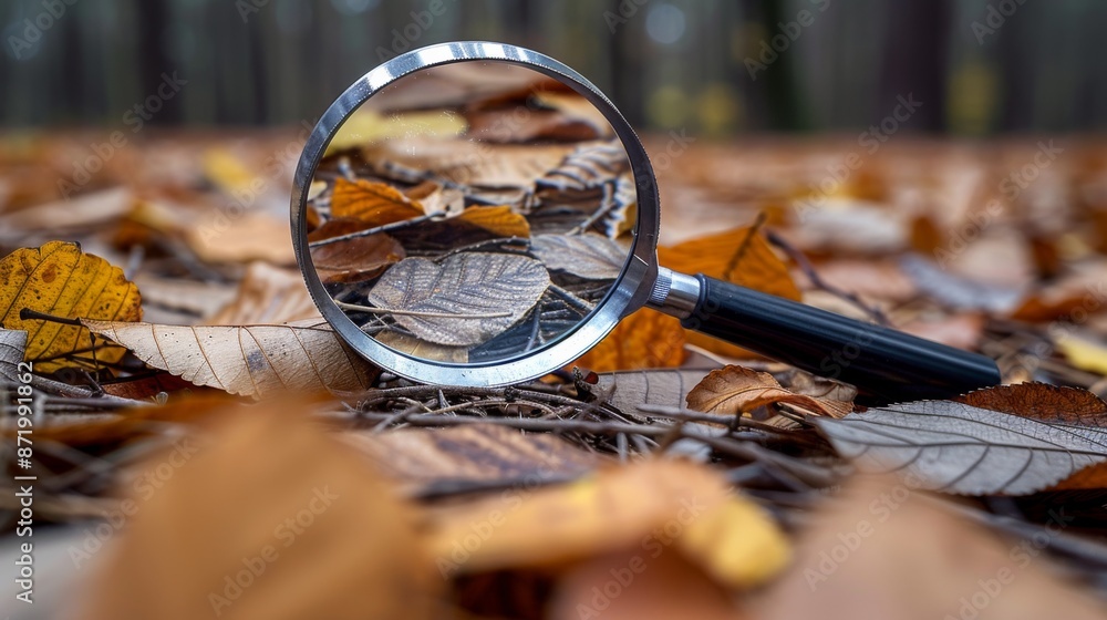 Magnified view through a magnifying lens of a vintage photograph ...