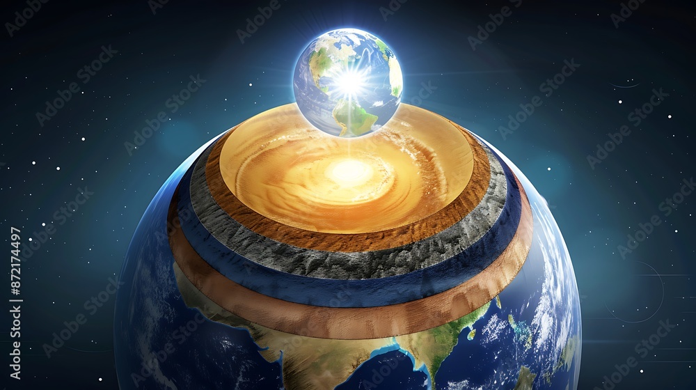 Infographic on the Layers of the Earth, Including the Crust, Mantle ...