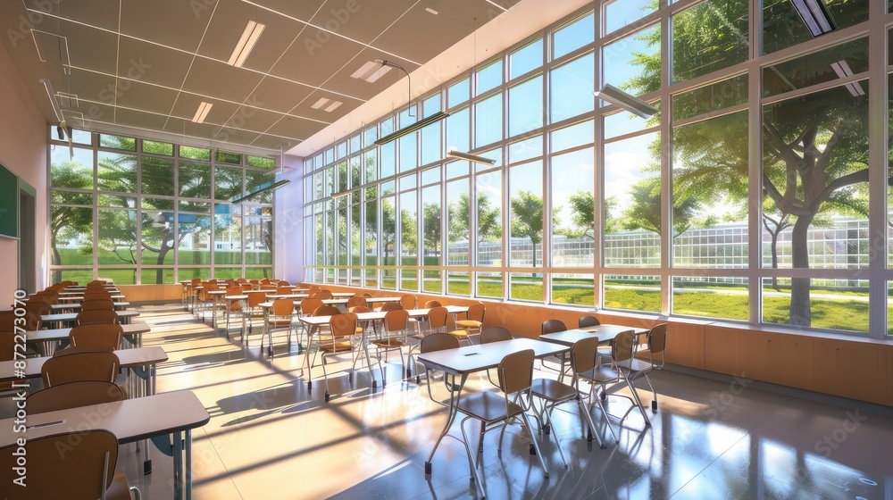 innovative school building where every classroom is equipped with ...