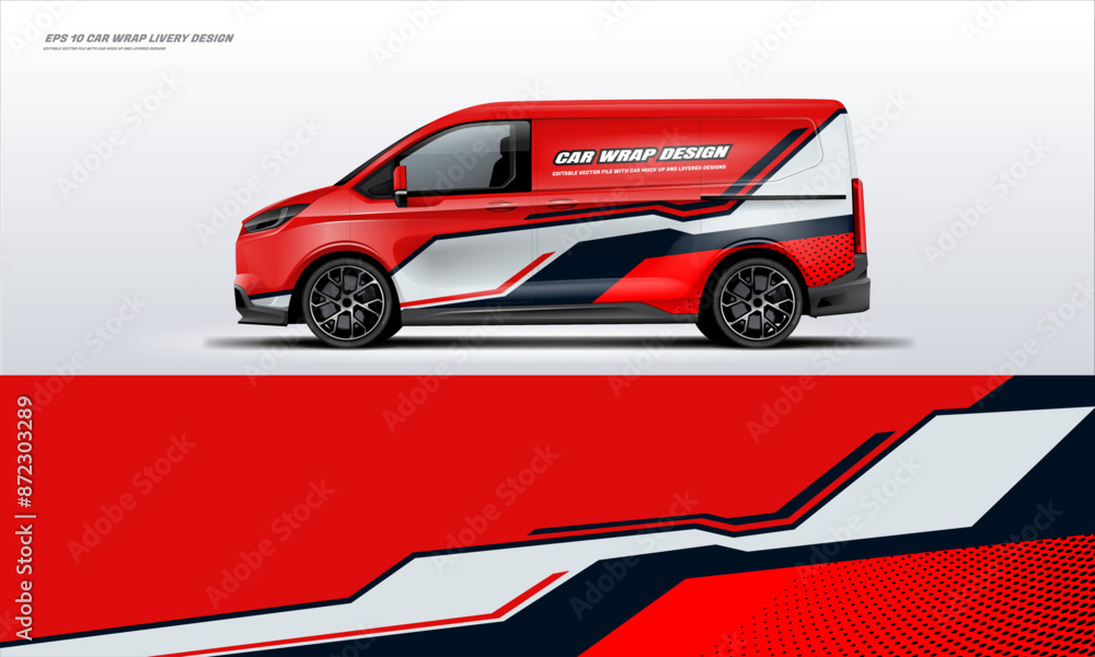 Sporty van wrap car wrap livery design foe universal medium logistic ...
