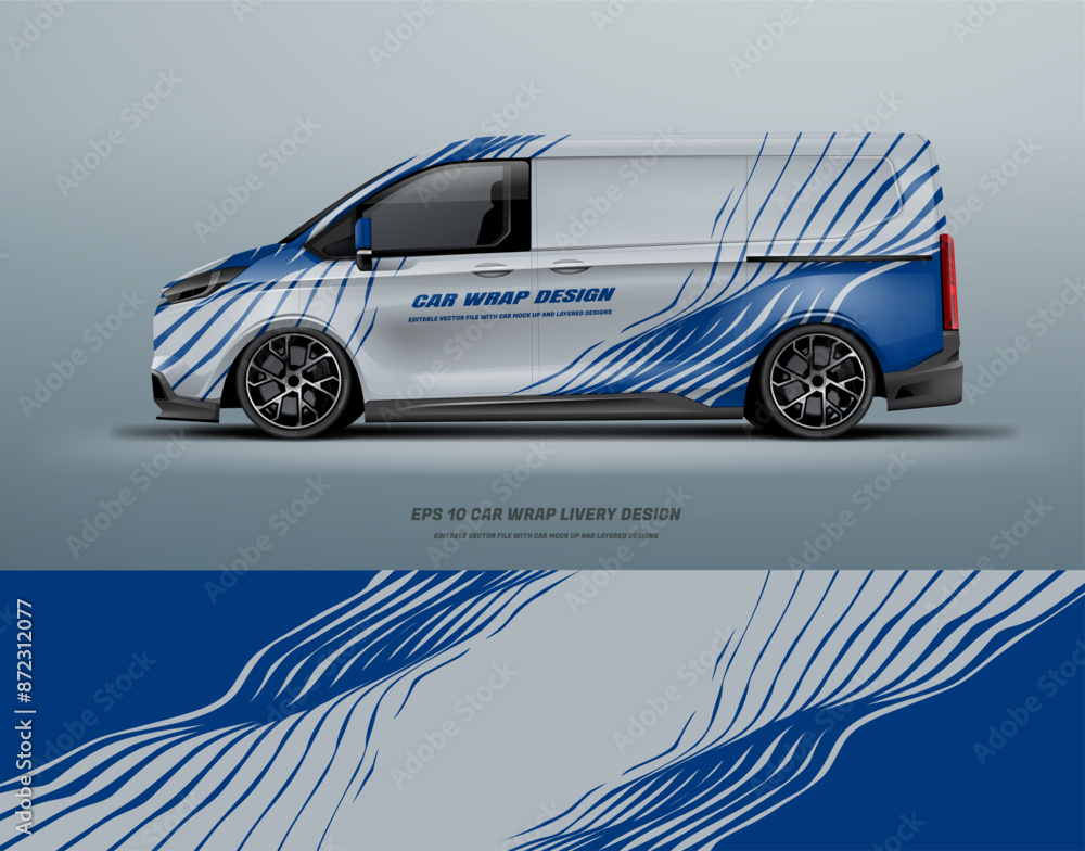 Racing van Vector sport background for car wrap race car car decal ...