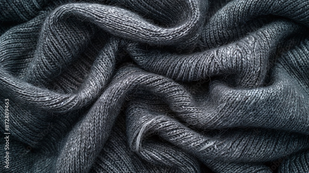 Gray Draped Fabric Background, Soft Textile Texture, Flowing Cloth ...