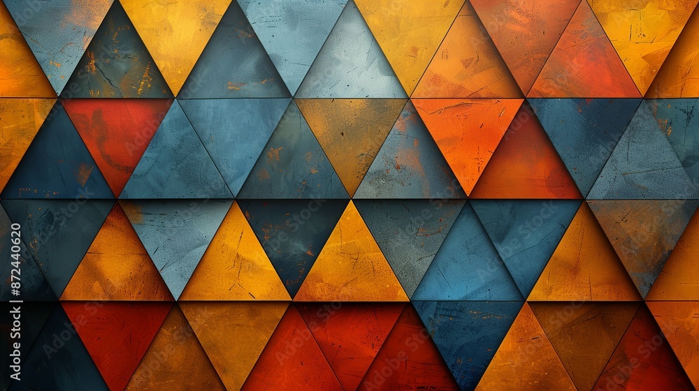 Right triangles in a seamless background texture with a geometric ...