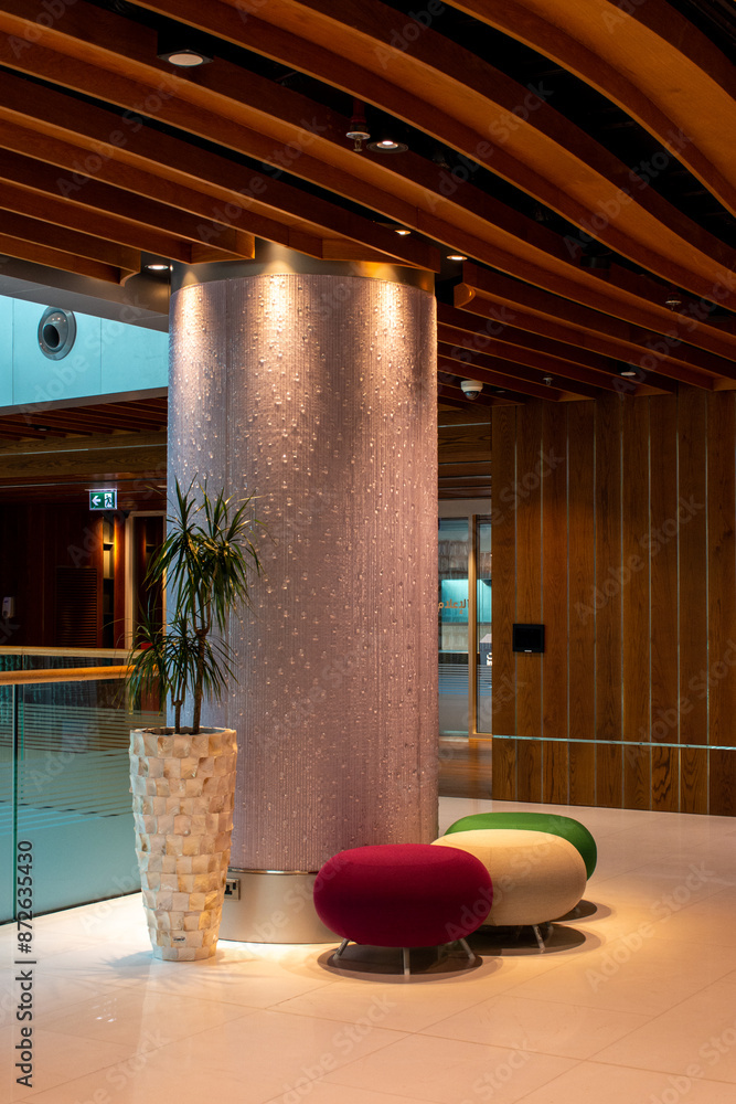 The interior design of Mohammed Bin Rashid Library in Dubai City, UAE ...