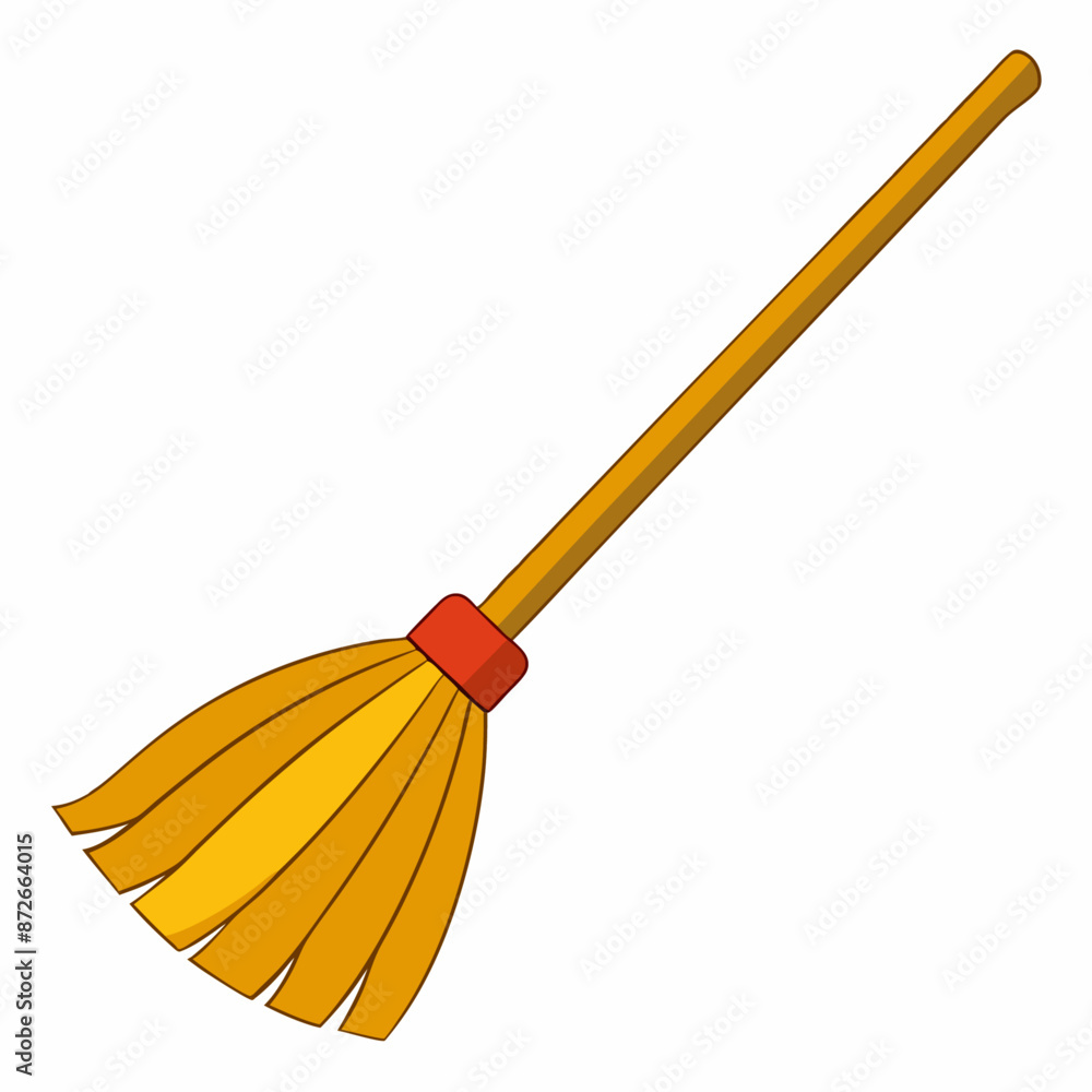broom clipart cartoon Illustration drawing Stock Vector | Adobe Stock