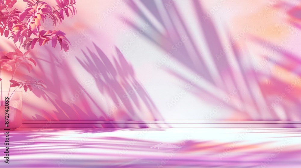Abstract gradient pink studio background for product presentation with ...