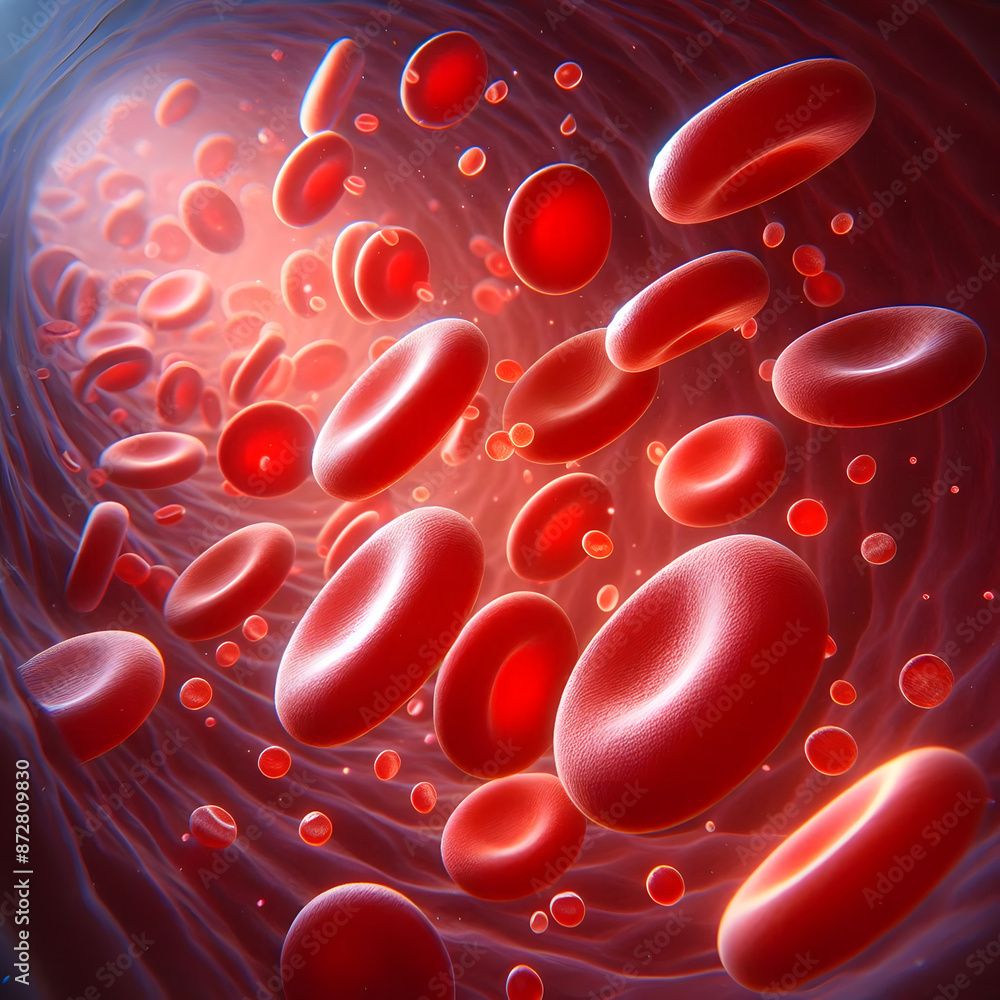 Dynamic Red Blood Cells | A high-resolution, detailed illustration of ...