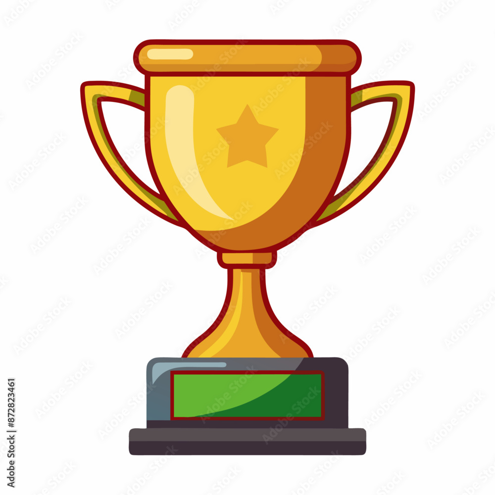 trophy clipart cartoon Illustration drawing Stock Vector | Adobe Stock