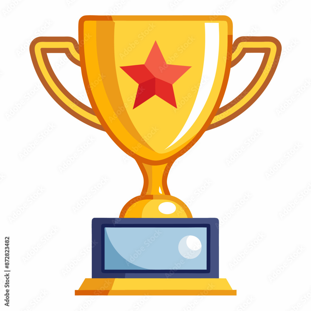 trophy clipart cartoon Illustration drawing Stock Vector | Adobe Stock