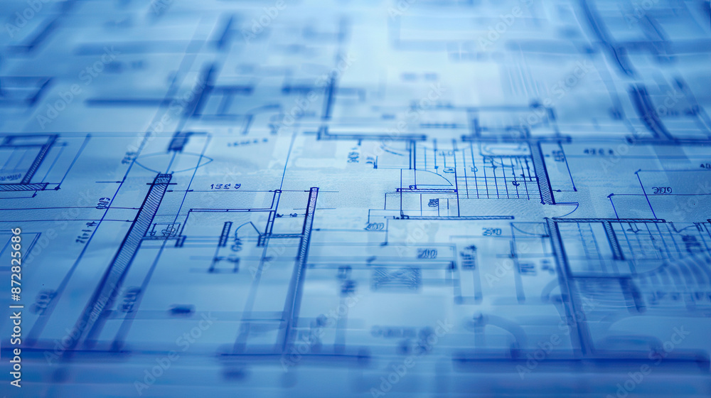 Architecture Floor Plan Background Blueprint, Detailed Building Layout ...