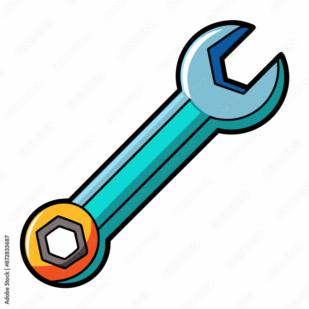 wrench clipart cartoon Illustration drawing Stock Vector | Adobe Stock